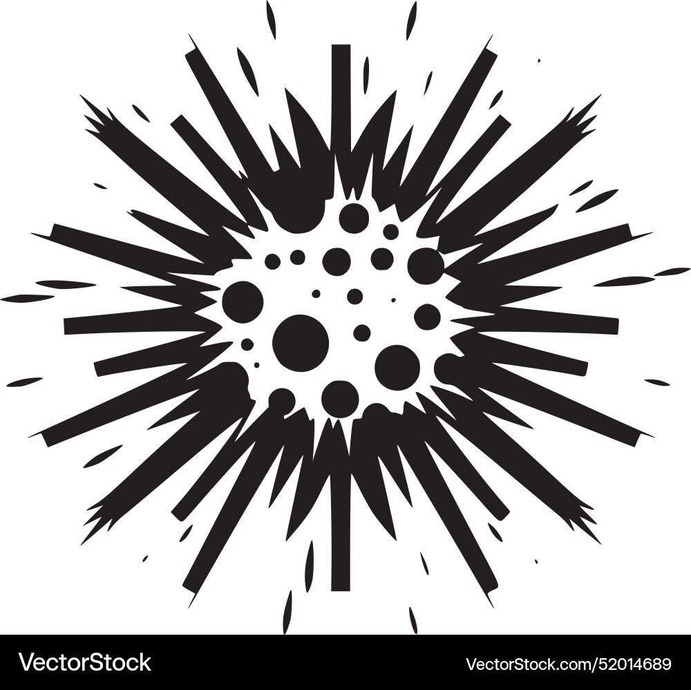Explosion - minimalist and simple silhouette Vector Image