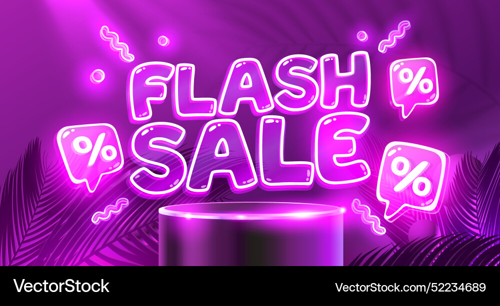 Flash sale event big offer poster label Royalty Free Vector