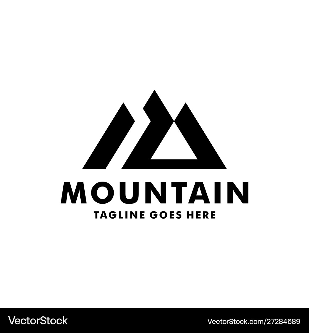 Simple mountain logo design inspiration Royalty Free Vector