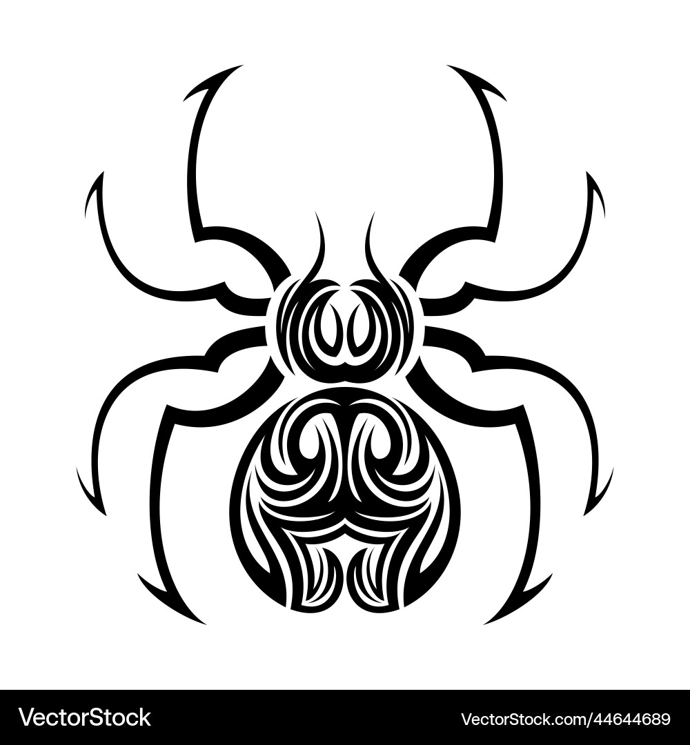 Spider tattoo tribal Royalty Free Vector Image
