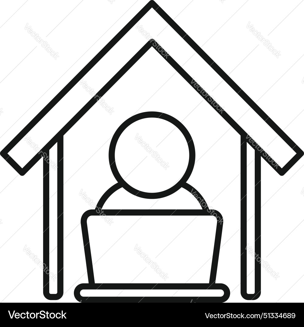 Work from home icon Royalty Free Vector Image - VectorStock