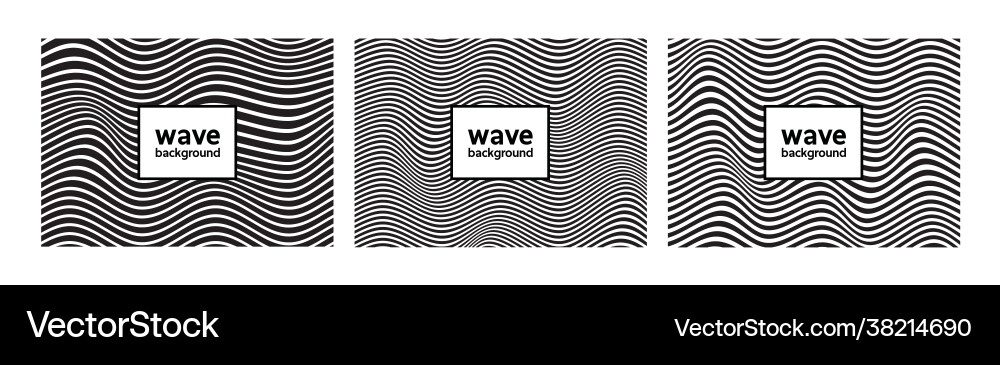 Black and white wave pattern design Royalty Free Vector