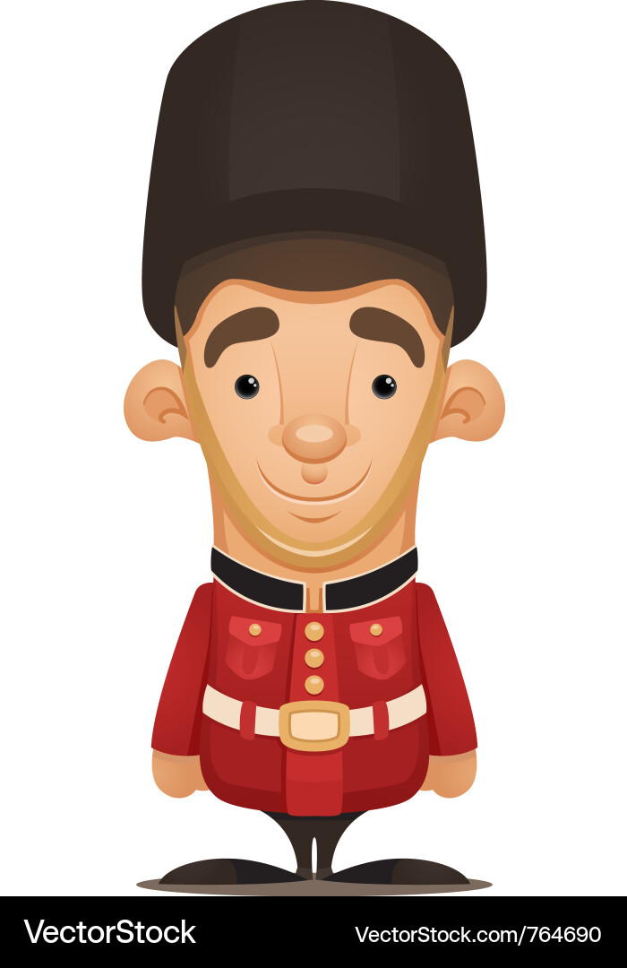 British royal guard Royalty Free Vector Image - VectorStock