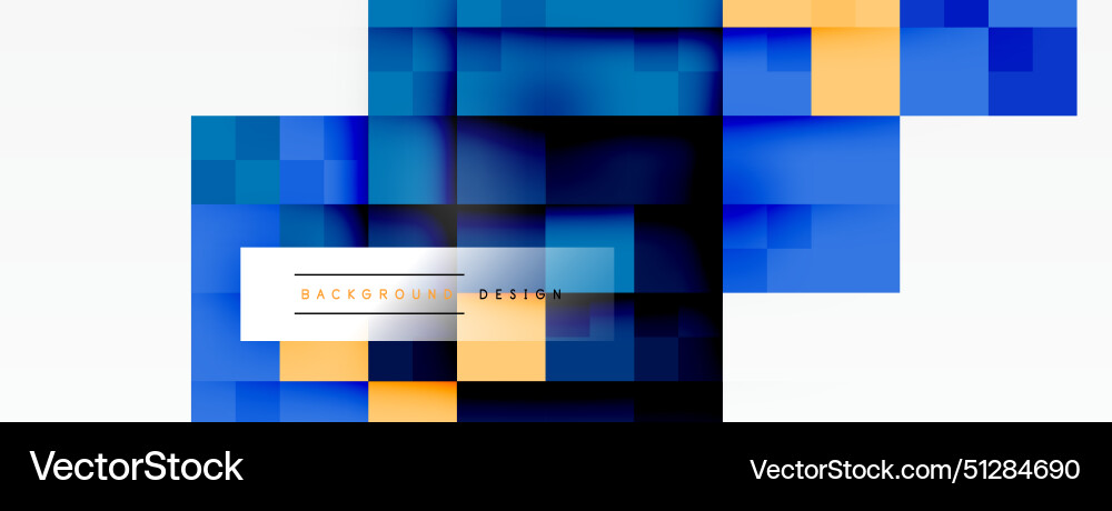 Colorful blue and yellow abstract rectangles Vector Image