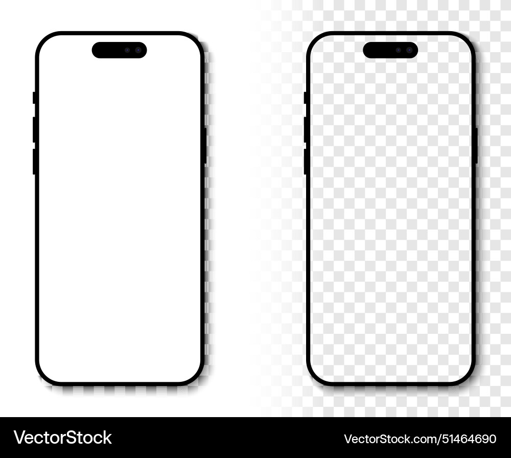 Mockup new iphone 15 pro and max Royalty Free Vector Image