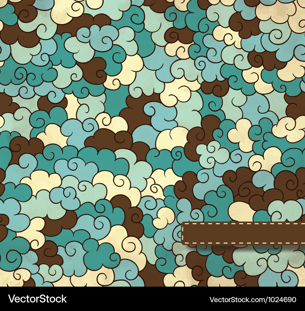 Ornate Cloud Pattern Royalty Free Vector Image