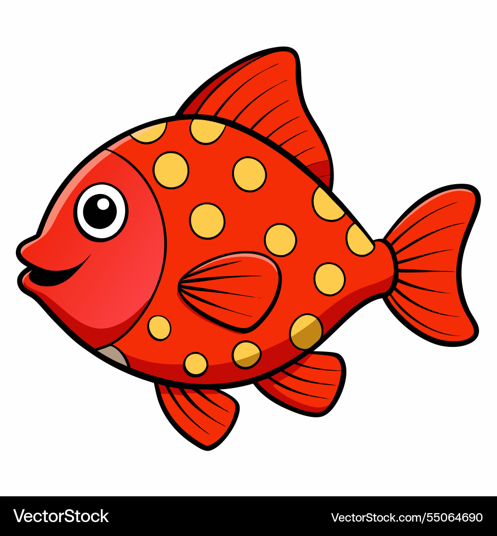 Sunfish isolated flat on white background Vector Image