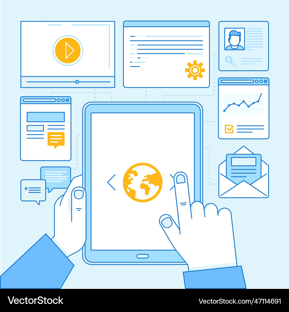 Content management Royalty Free Vector Image - VectorStock