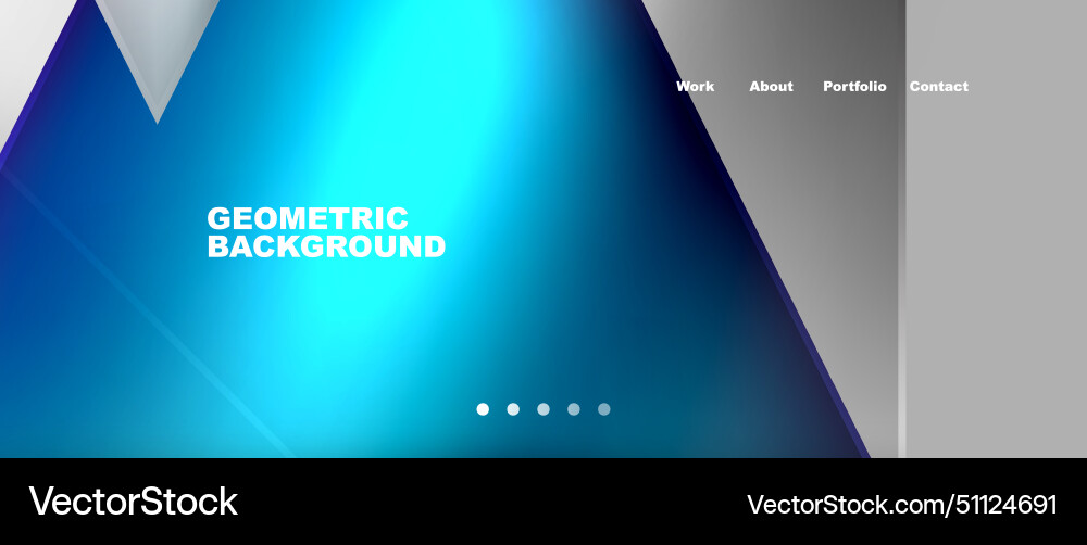 Geometric background in electric blue and gray Vector Image