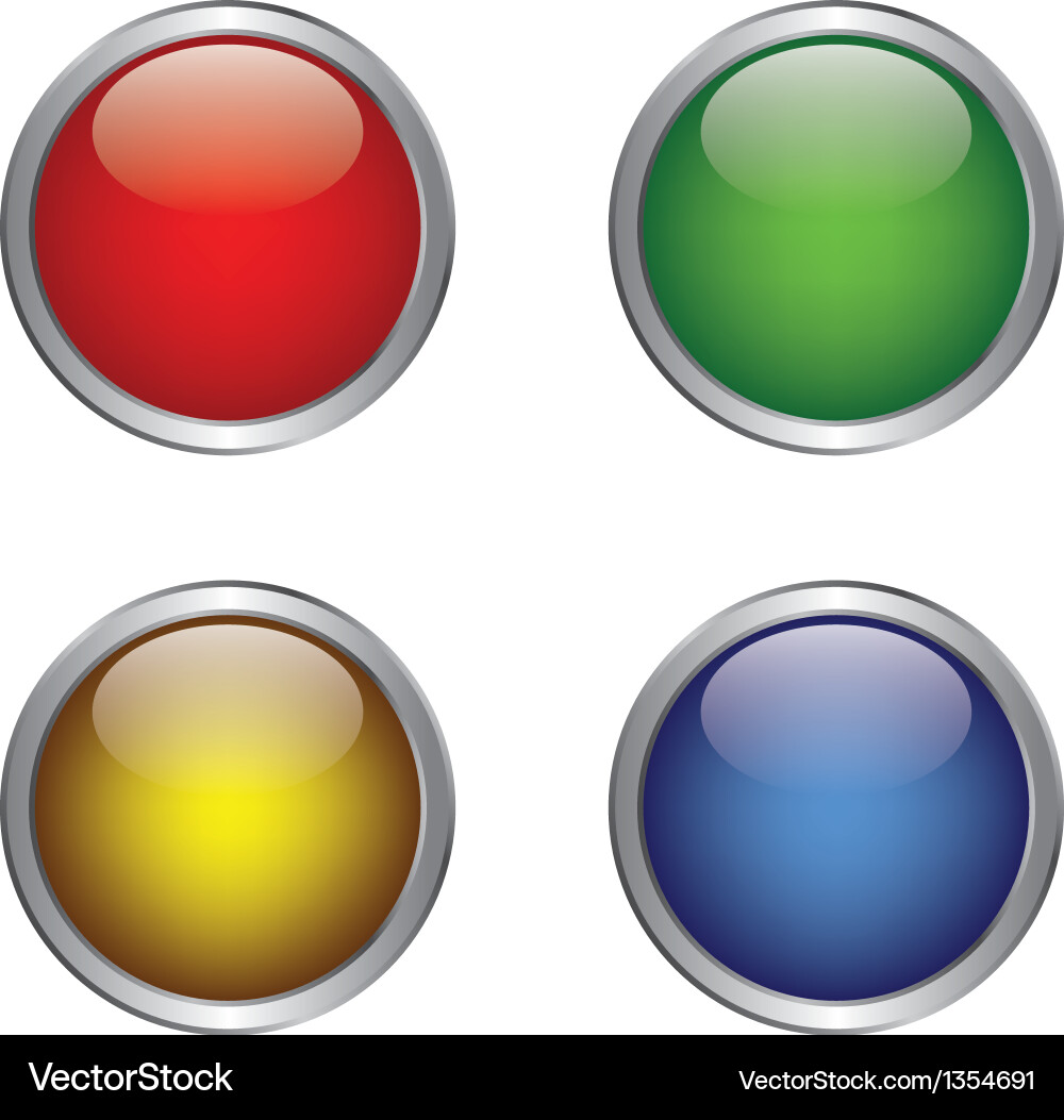 Metallic Button Icon Royalty Free Vector Image