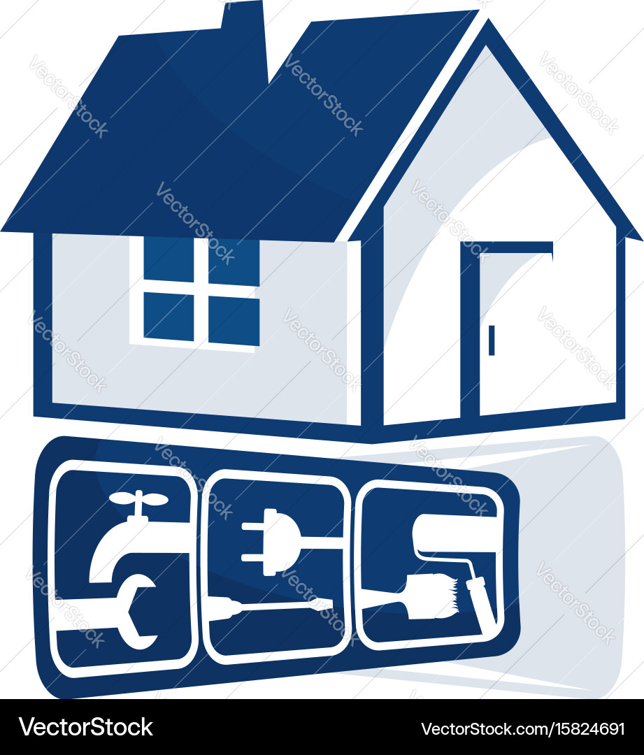 Repair house sign Royalty Free Vector Image - VectorStock