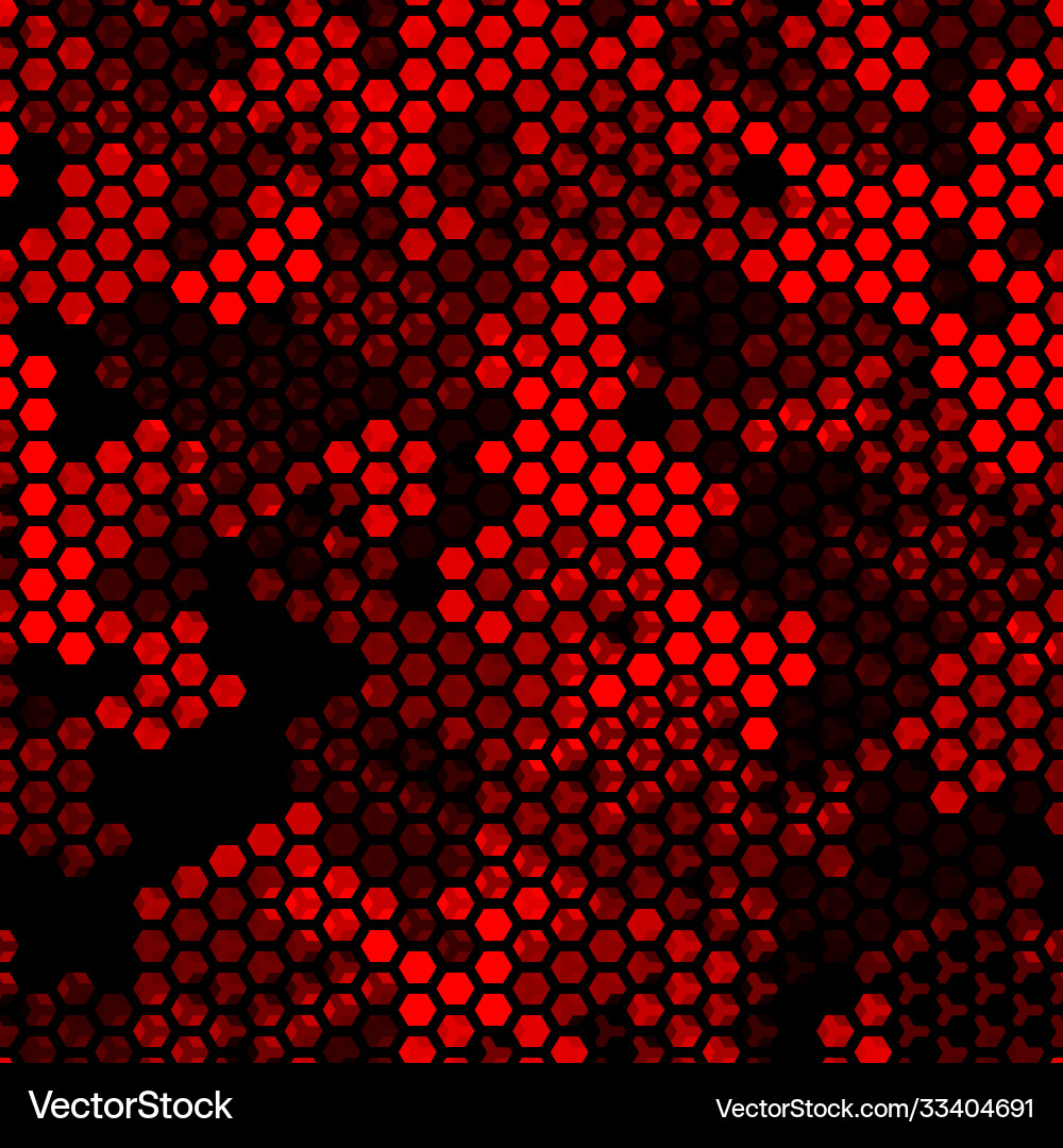 Ruby pattern triangles hexagons squares red Vector Image