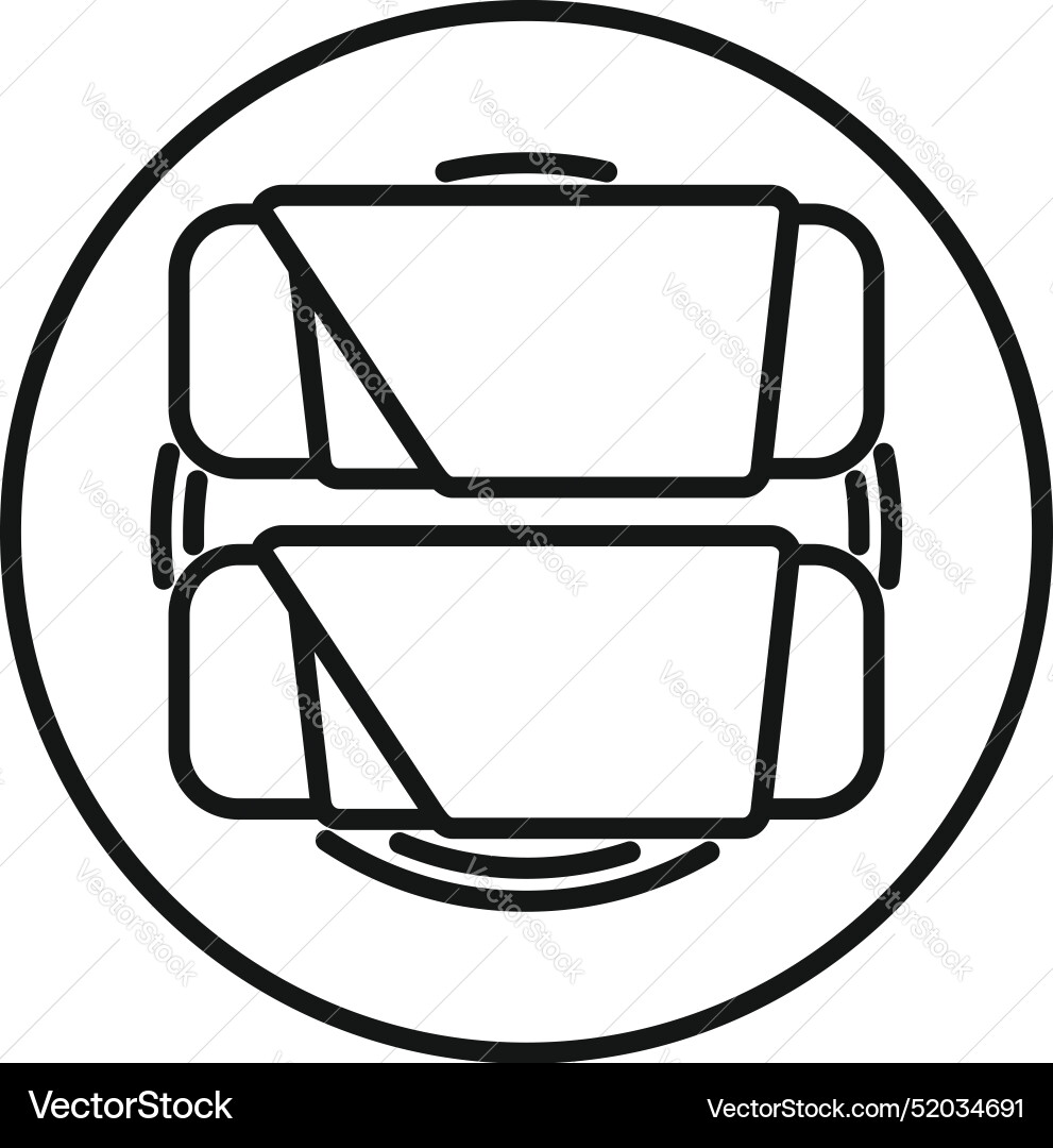 Shawarma plate icon showing two wraps in a circle Vector Image