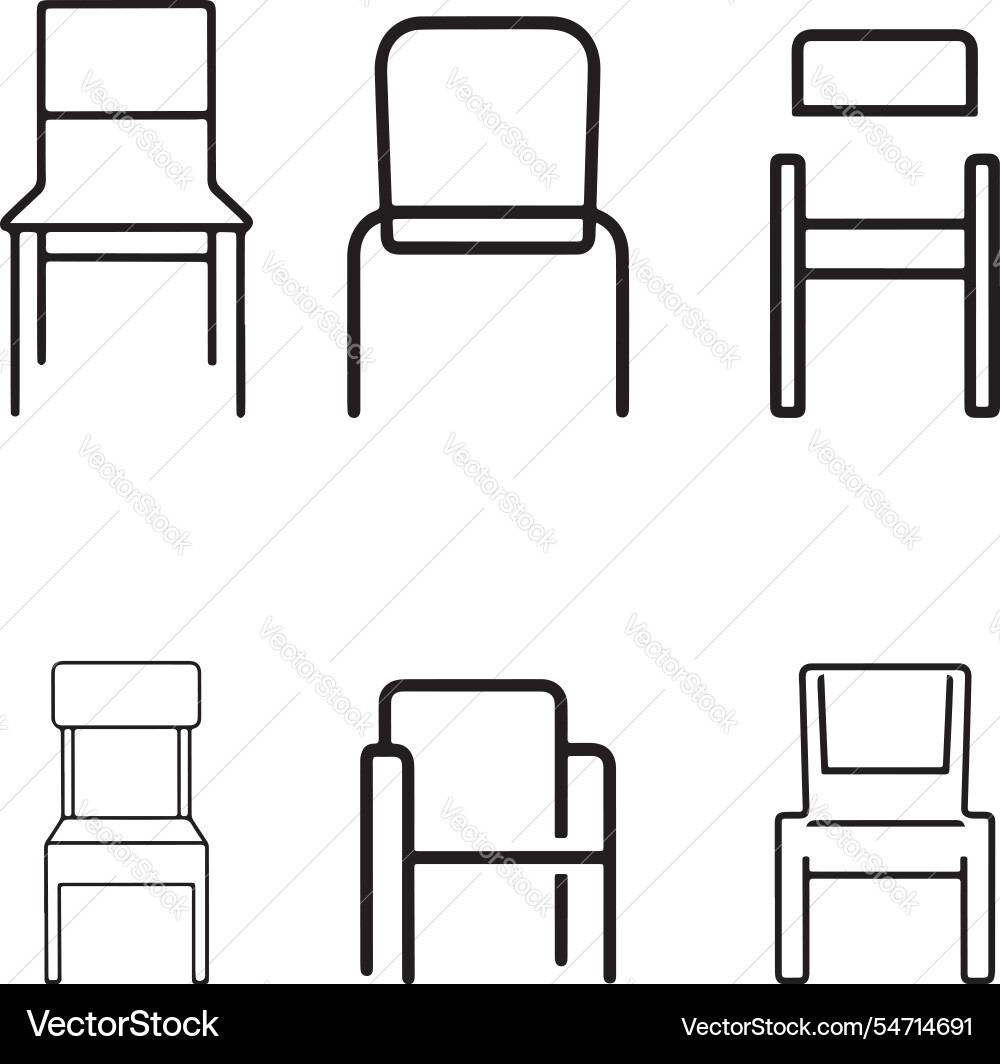 Various chair designs Royalty Free Vector Image