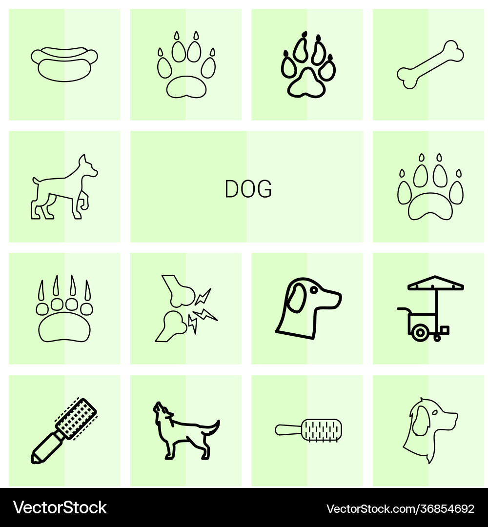 14 dog icons Royalty Free Vector Image - VectorStock