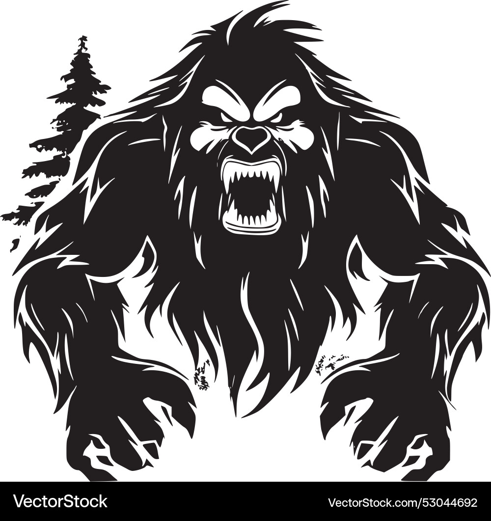 Bigfoot - minimalist and simple silhouette Vector Image