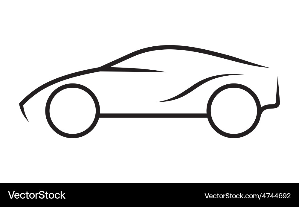 Car outline4 resize Royalty Free Vector Image - VectorStock