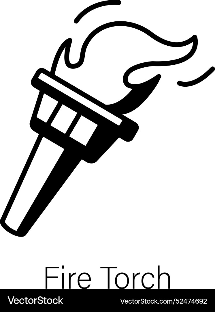Fire torch Royalty Free Vector Image - VectorStock