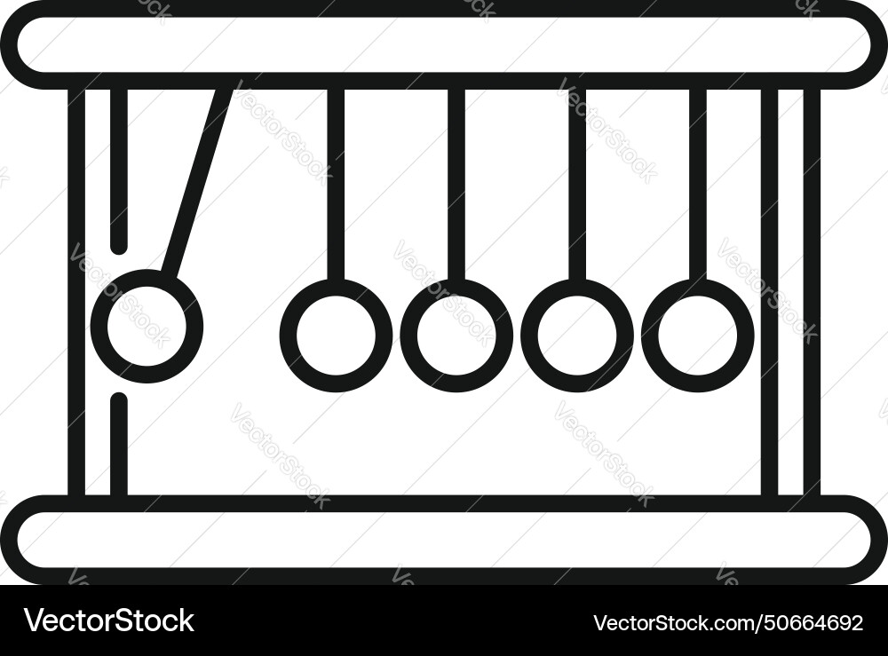 Gravity balls stand icon outline Royalty Free Vector Image