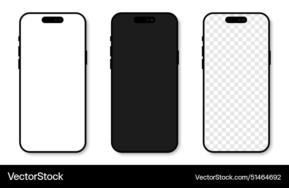 Mockup new iphone 15 pro and max Royalty Free Vector Image
