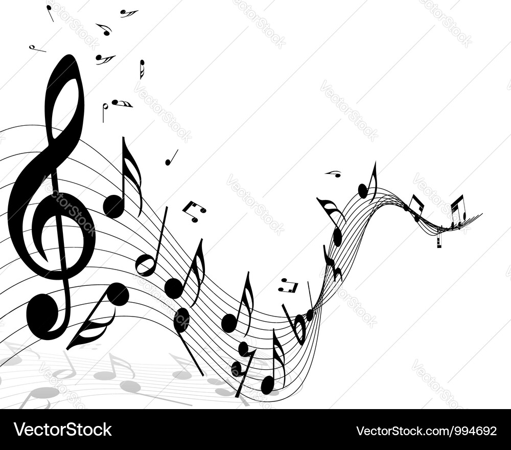 Musical Notes Background Royalty Free Vector Image