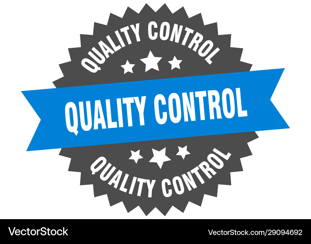 Quality control sign circular Royalty Free Vector Image