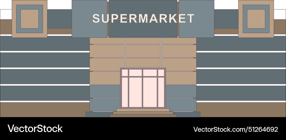 Shops stores and supermarket buildings flat Vector Image