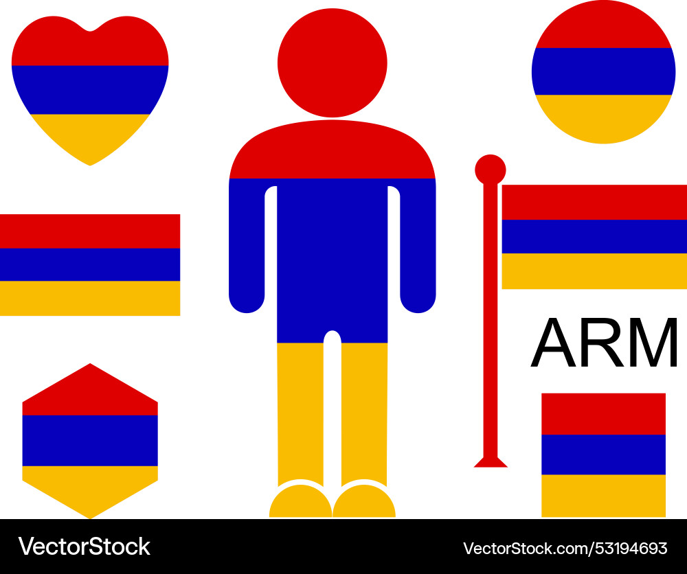 Armenian flag Royalty Free Vector Image - VectorStock