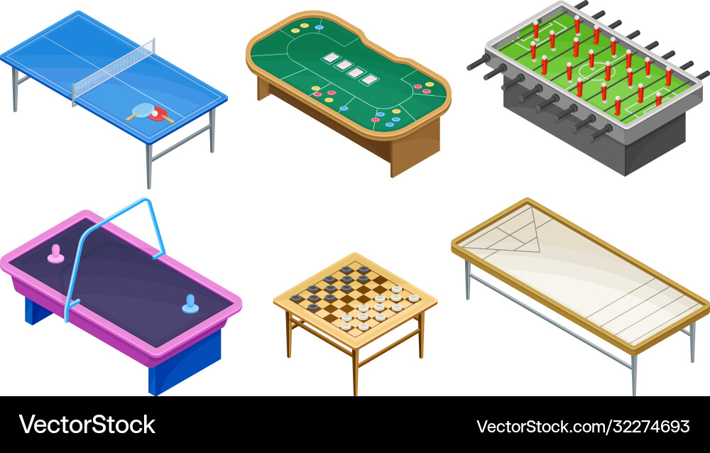 Board Games & Recreation Tables Royalty Free Vector