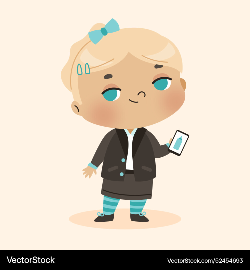 Hand drawn boss baby Royalty Free Vector Image