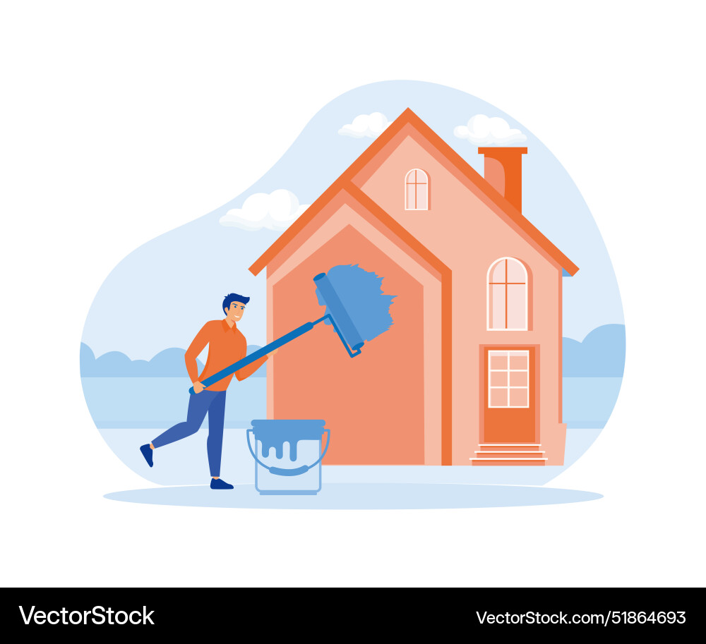 Home maintenance and improvement metaphors Vector Image