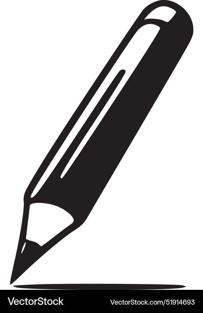 Pen - black and white Royalty Free Vector Image