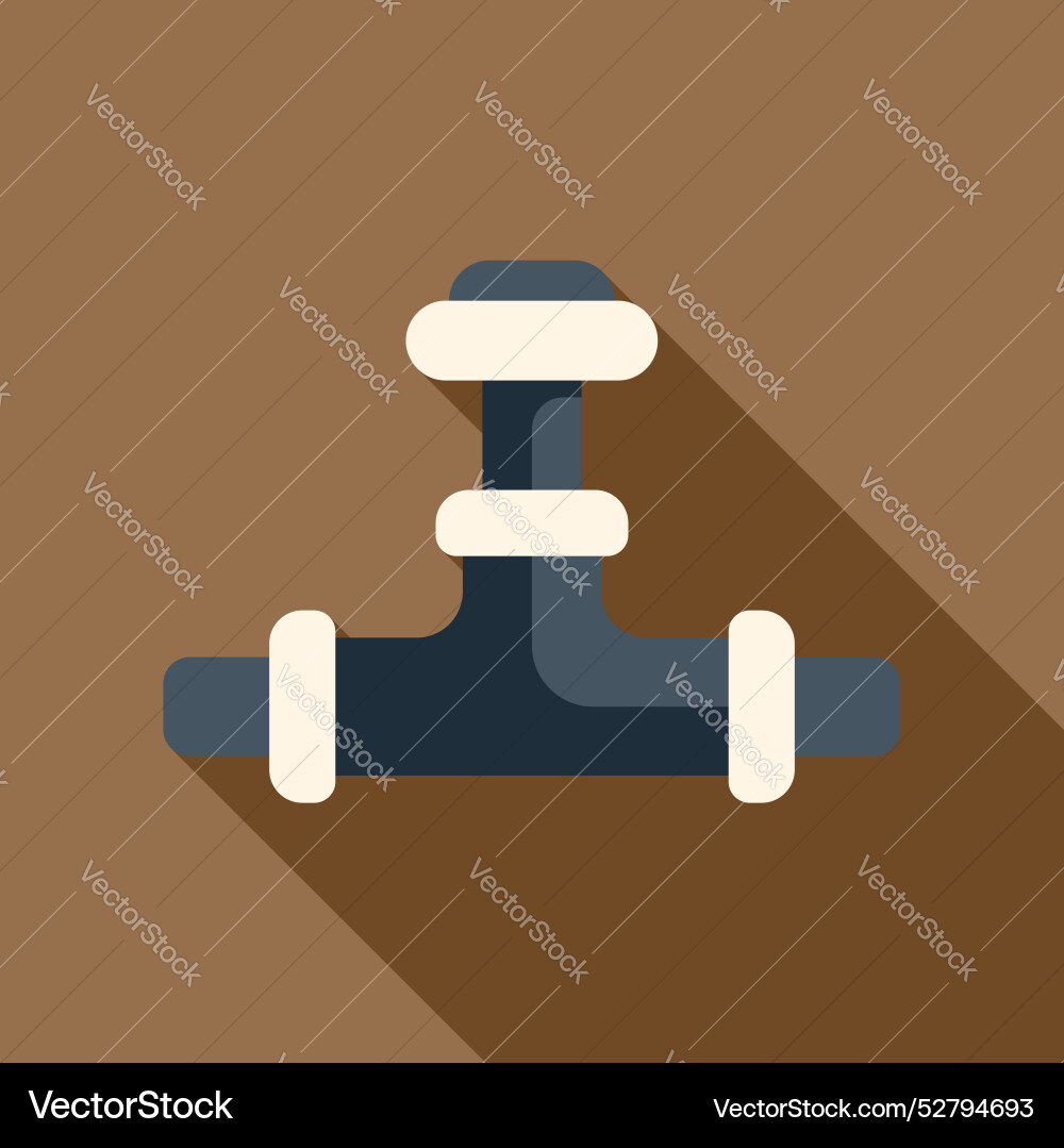 Pipe connecting three pipes plumbing icon – Royalty-Free Vector ...