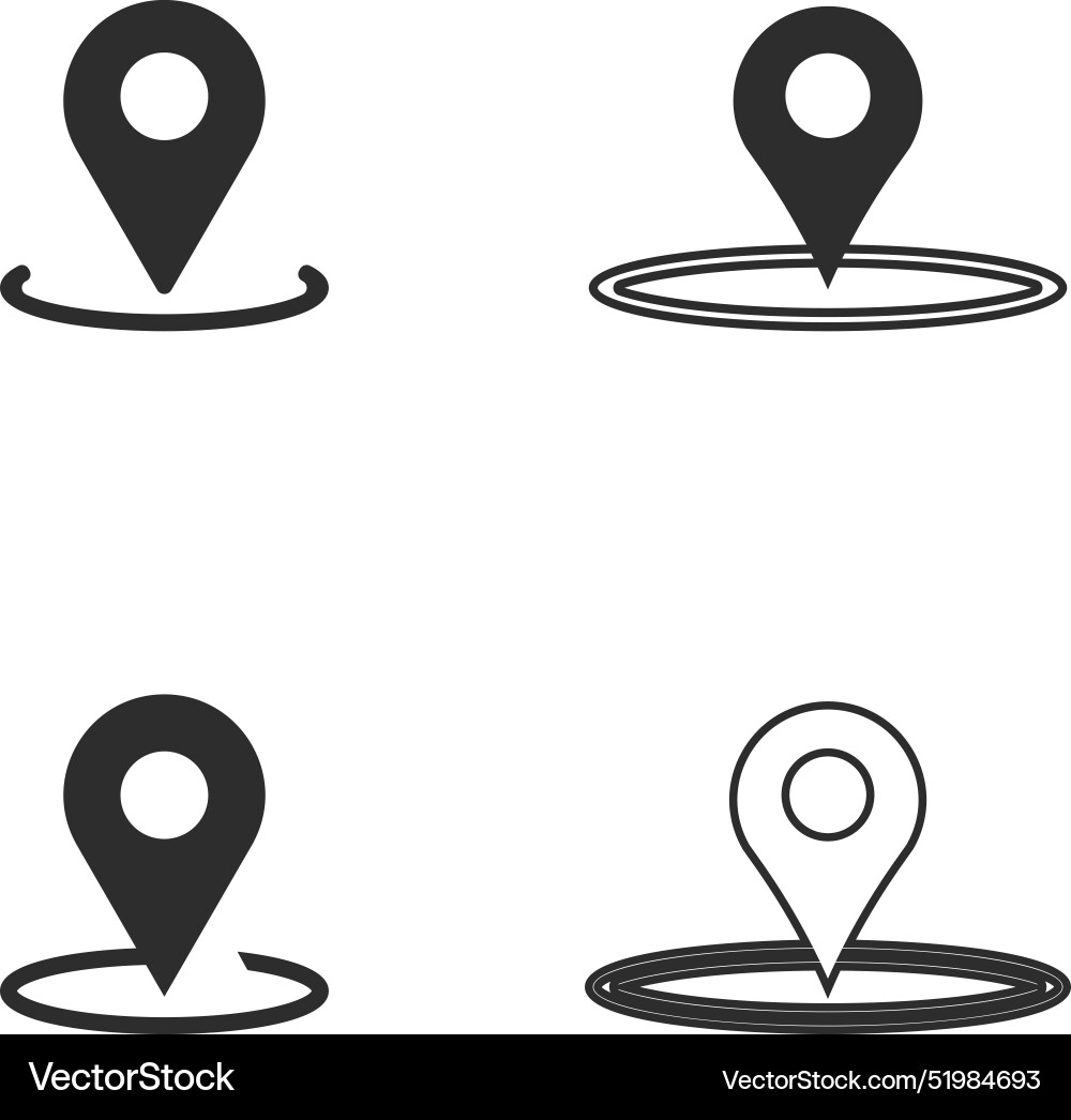 Realistic location icon Royalty Free Vector Image