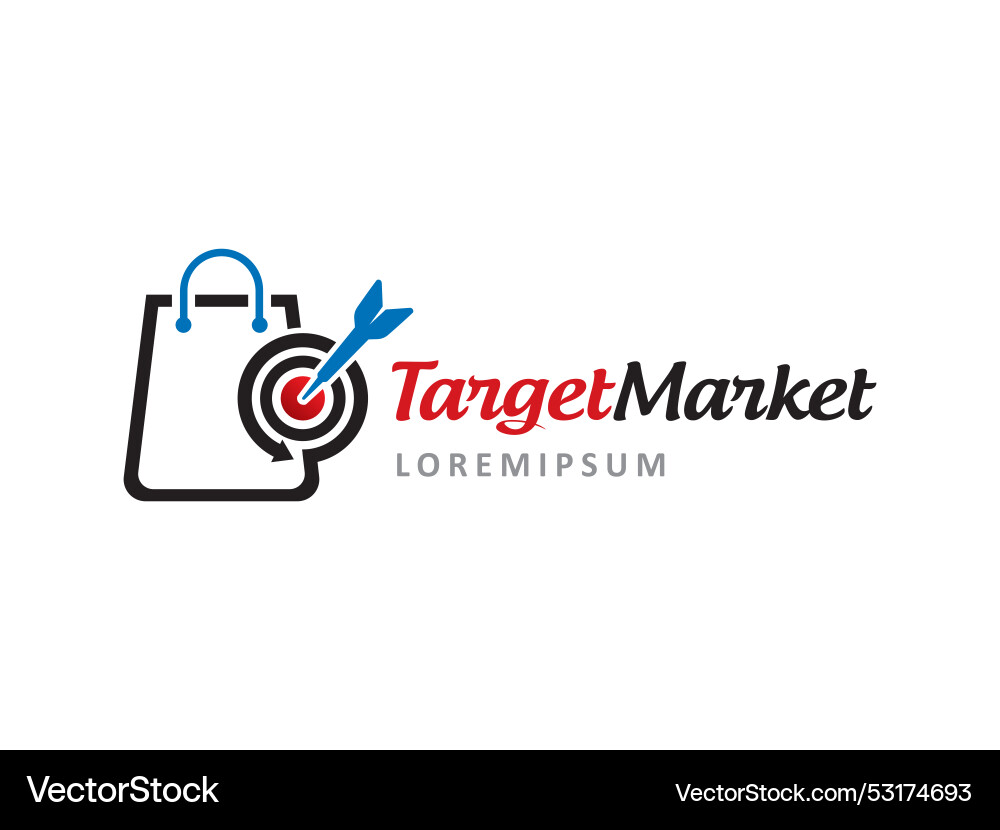 Target market logo symbol or icon template Vector Image