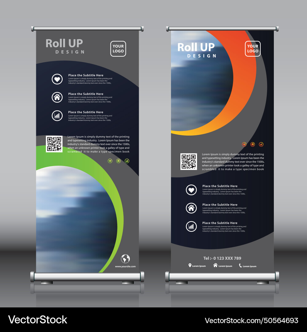 Vertical banner design business advertising Vector Image