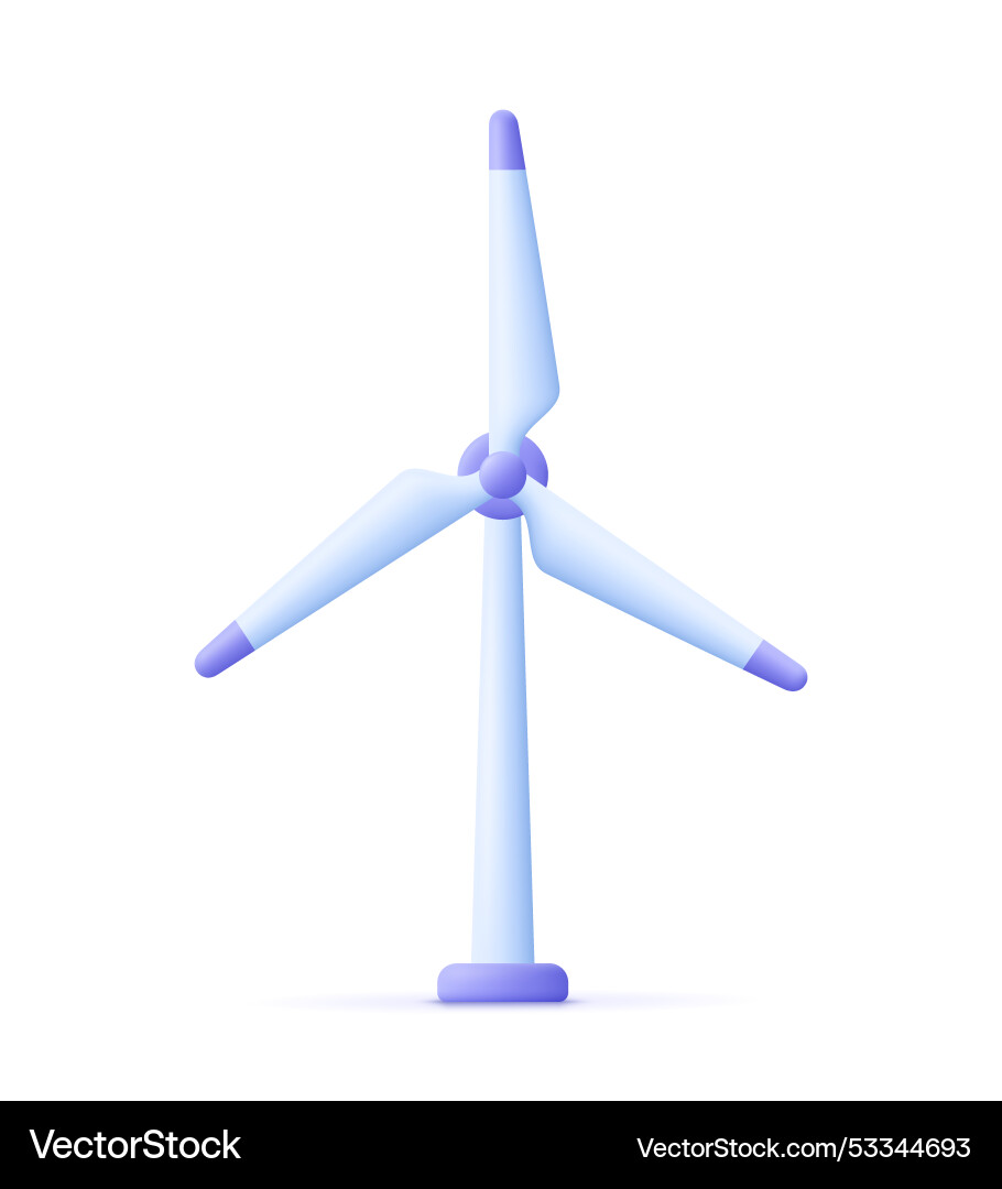 Wind mill turbine power station Royalty Free Vector Image
