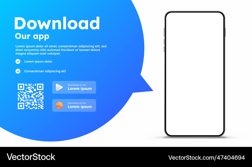 App Download Notification Royalty Free Vector Image