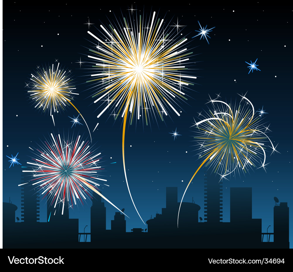 Fireworks Royalty Free Vector Image - VectorStock