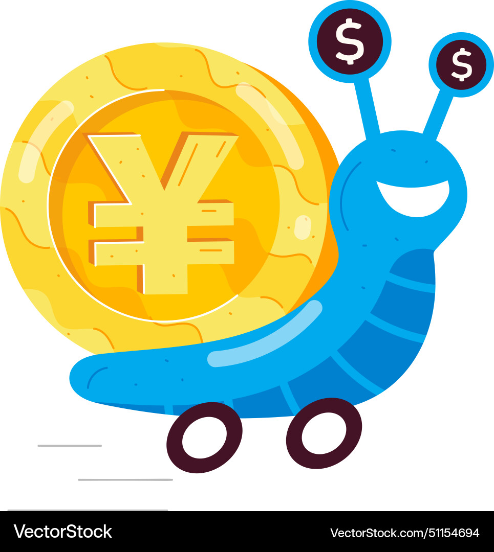 Gold coins flat stickers Royalty Free Vector Image