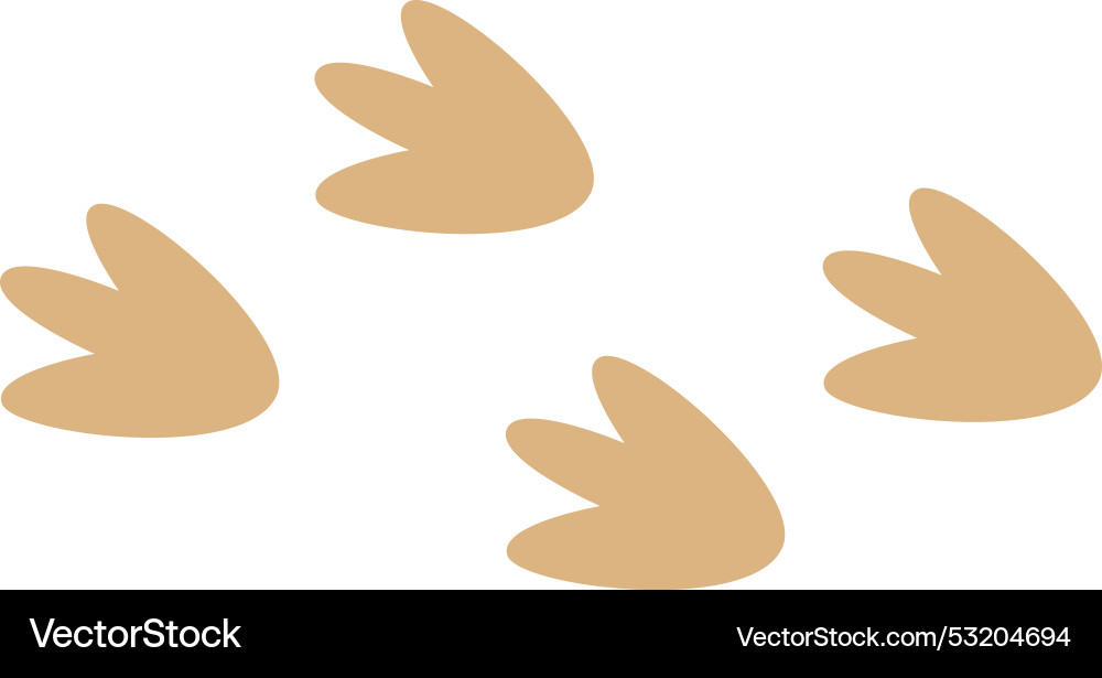 Goose footprint track Royalty Free Vector Image