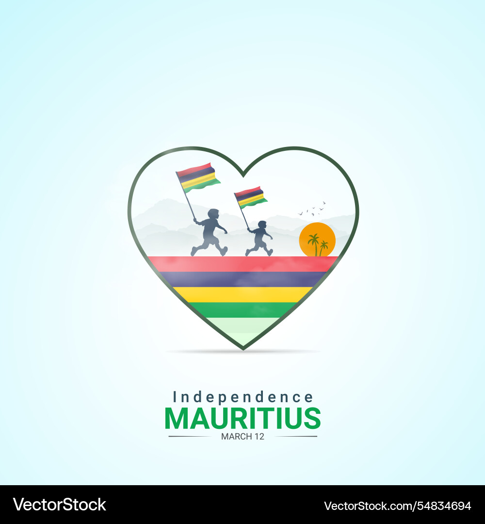 Mauritius independence day creative Royalty Free Vector