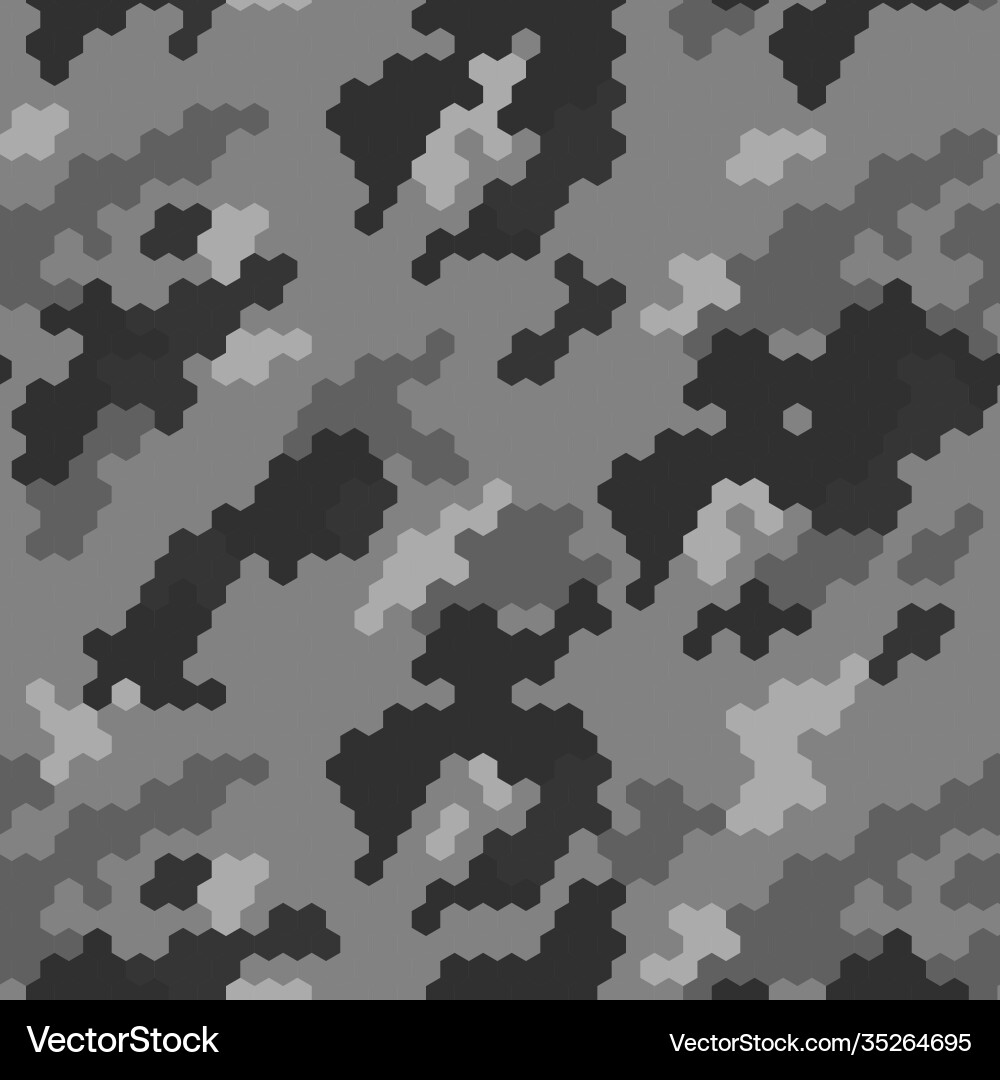 Hexagonal camouflage military seamless pattern art