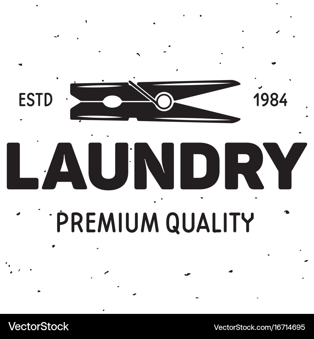 Laundry logo emblem design element Royalty Free Vector Image