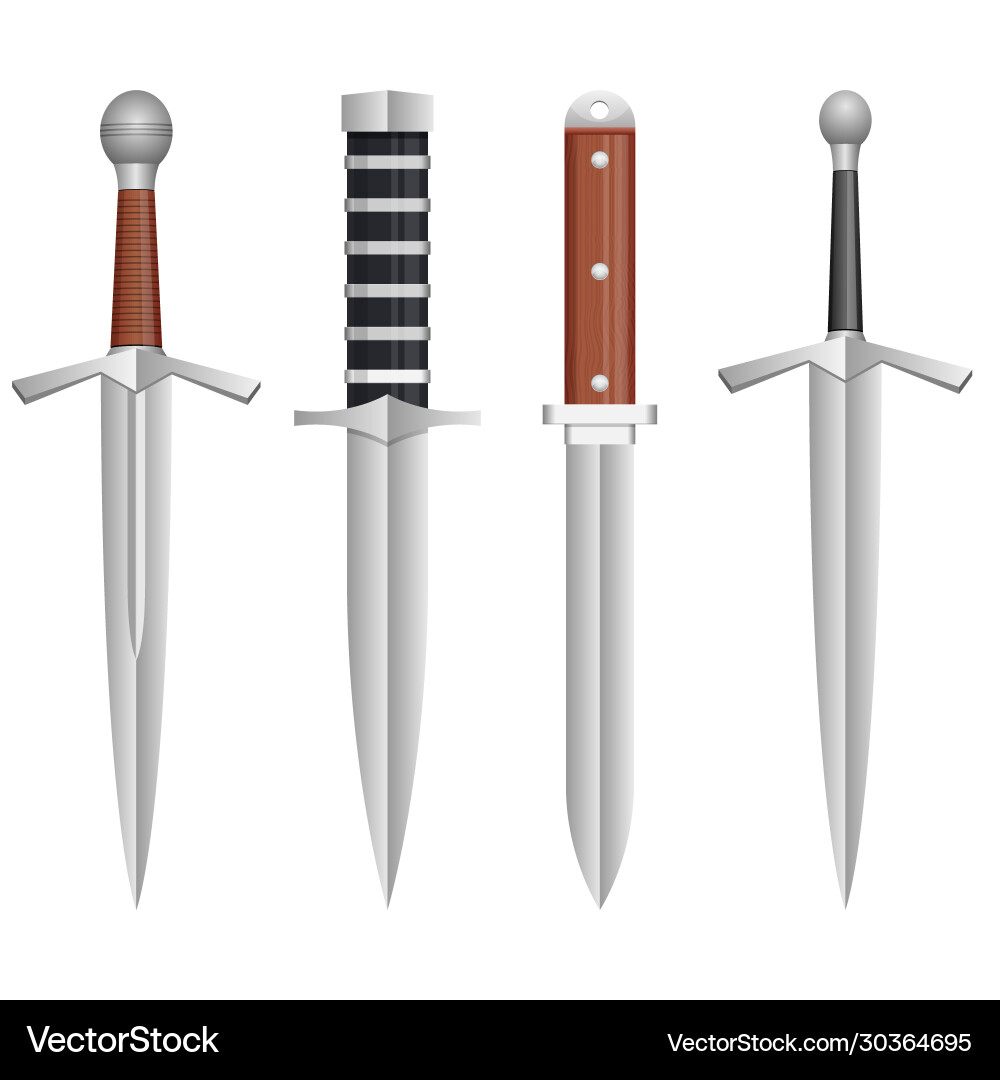 Realistic dagger Royalty Free Vector Image - VectorStock