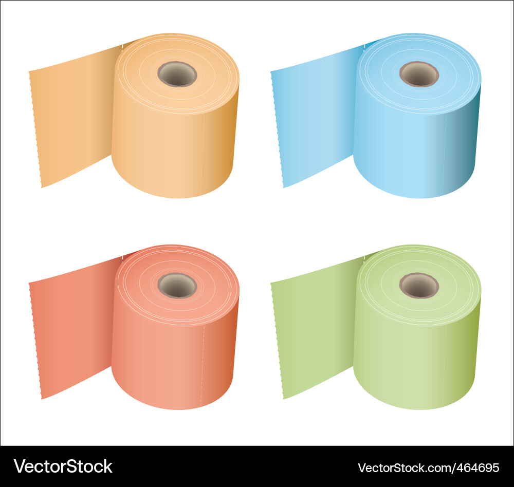 Toilet roll collection Royalty Free Vector Image