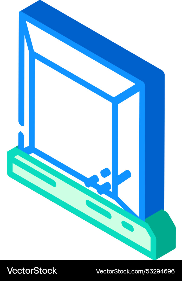 Box glass package isometric icon Royalty Free Vector Image