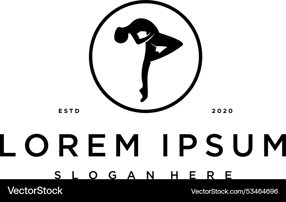 Creative dance logo design concept Royalty Free Vector Image