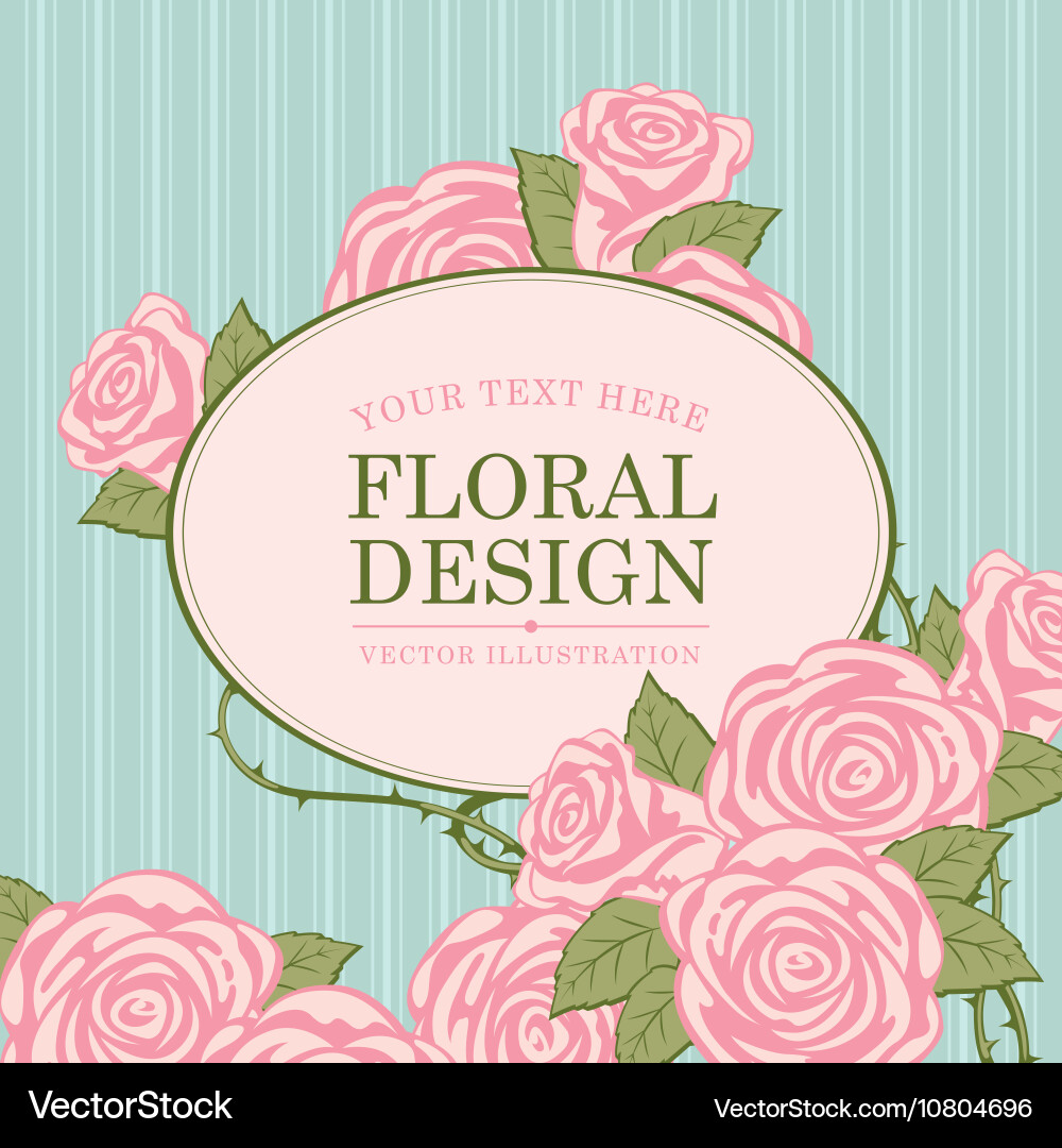 Floral designs with roses Royalty Free Vector Image