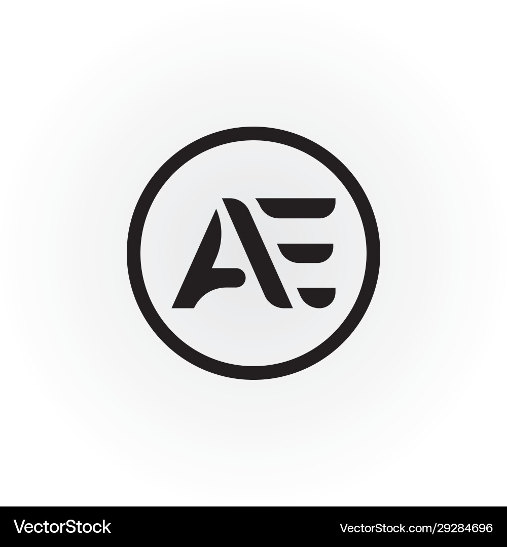 Initial ae letter logo with creative modern Vector Image
